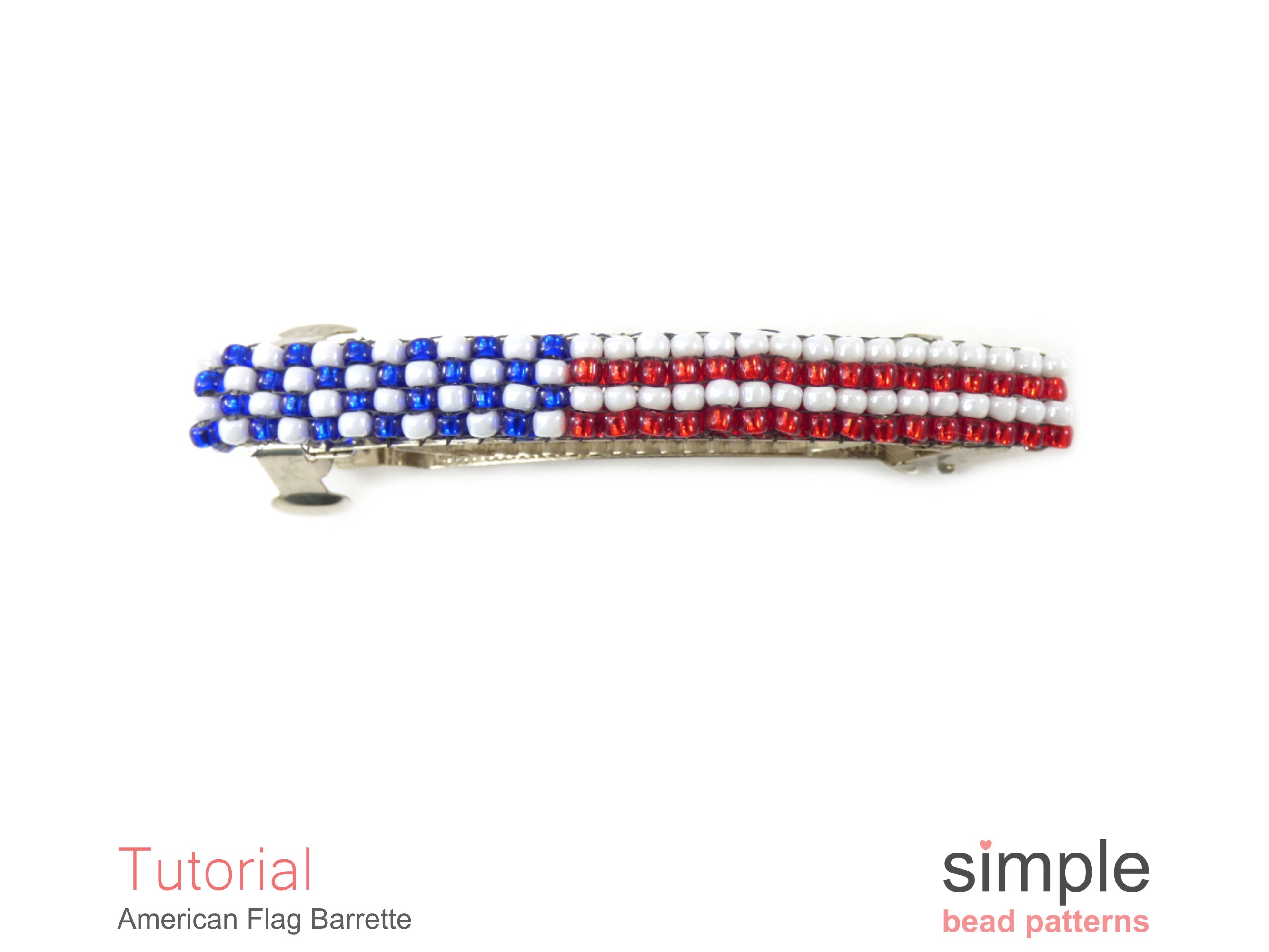 American Flag Barrette Beading Pattern – Simple Bead Patterns