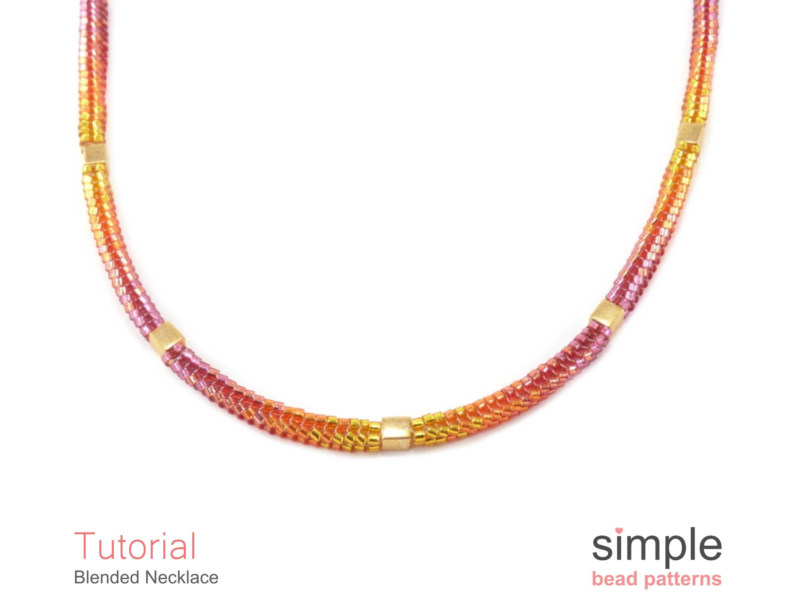 Blended Necklace Beading Pattern – Simple Bead Patterns