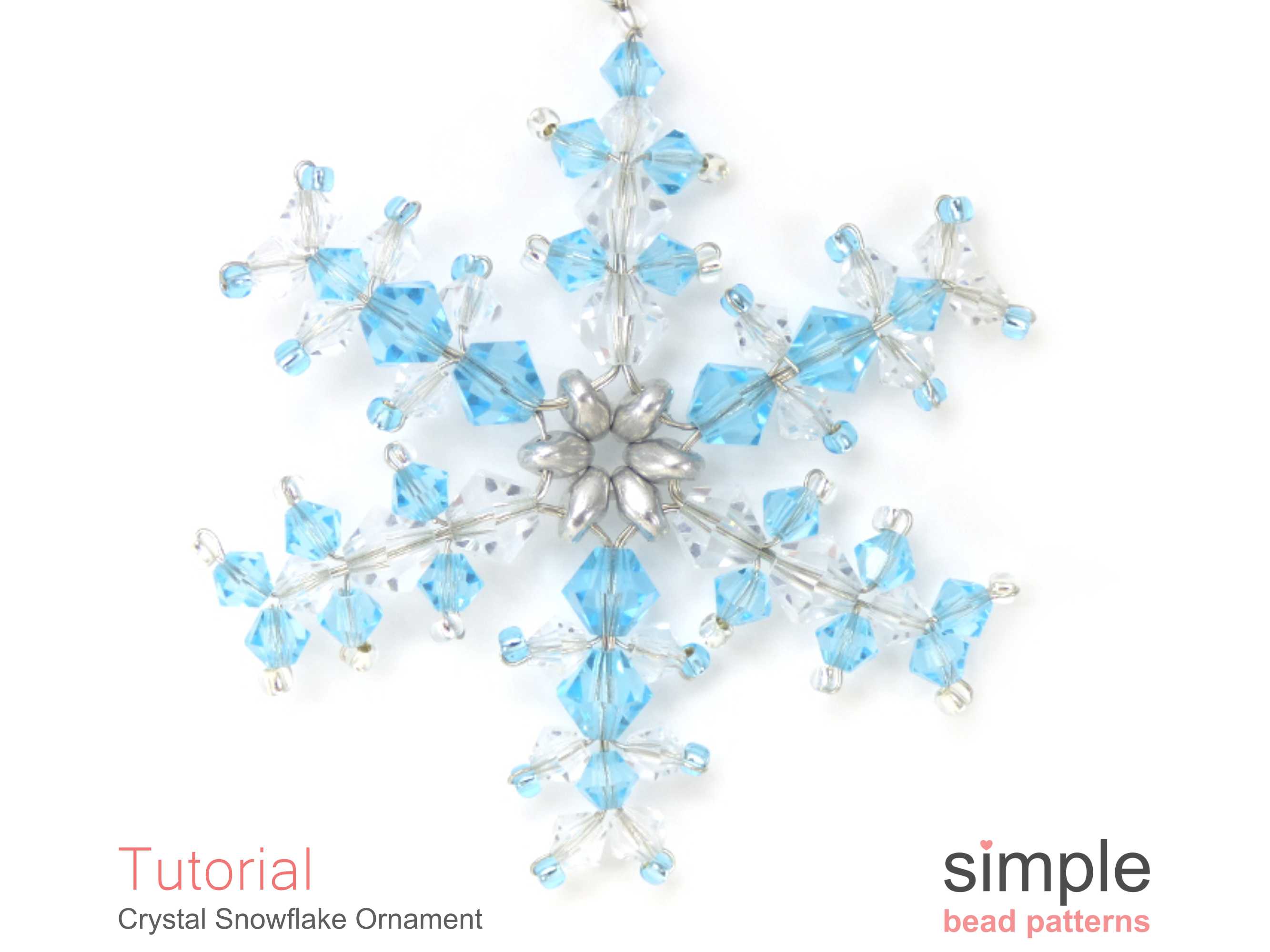 Crystal Snowflake Ornament Beading Pattern – Simple Bead Patterns