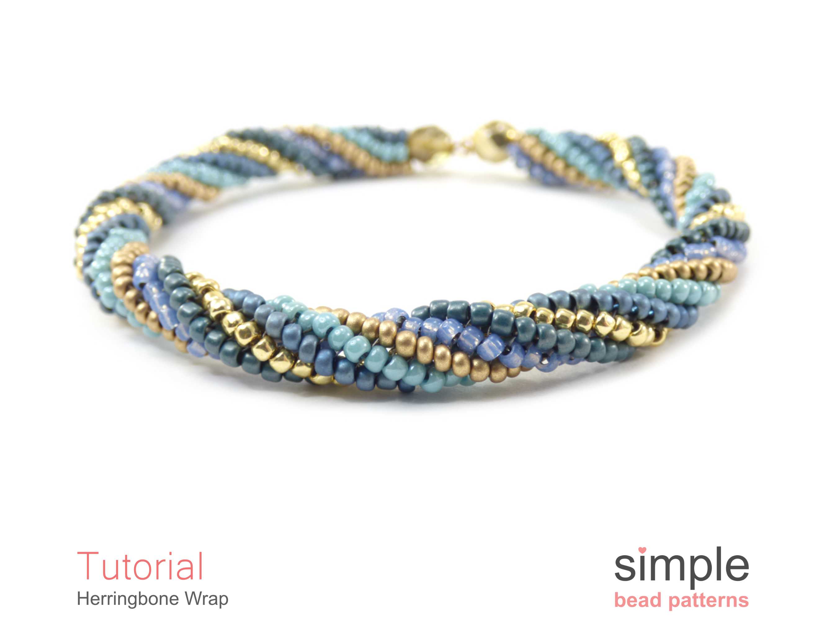Herringbone Wrap Bracelet Beading Pattern – Simple Bead Patterns