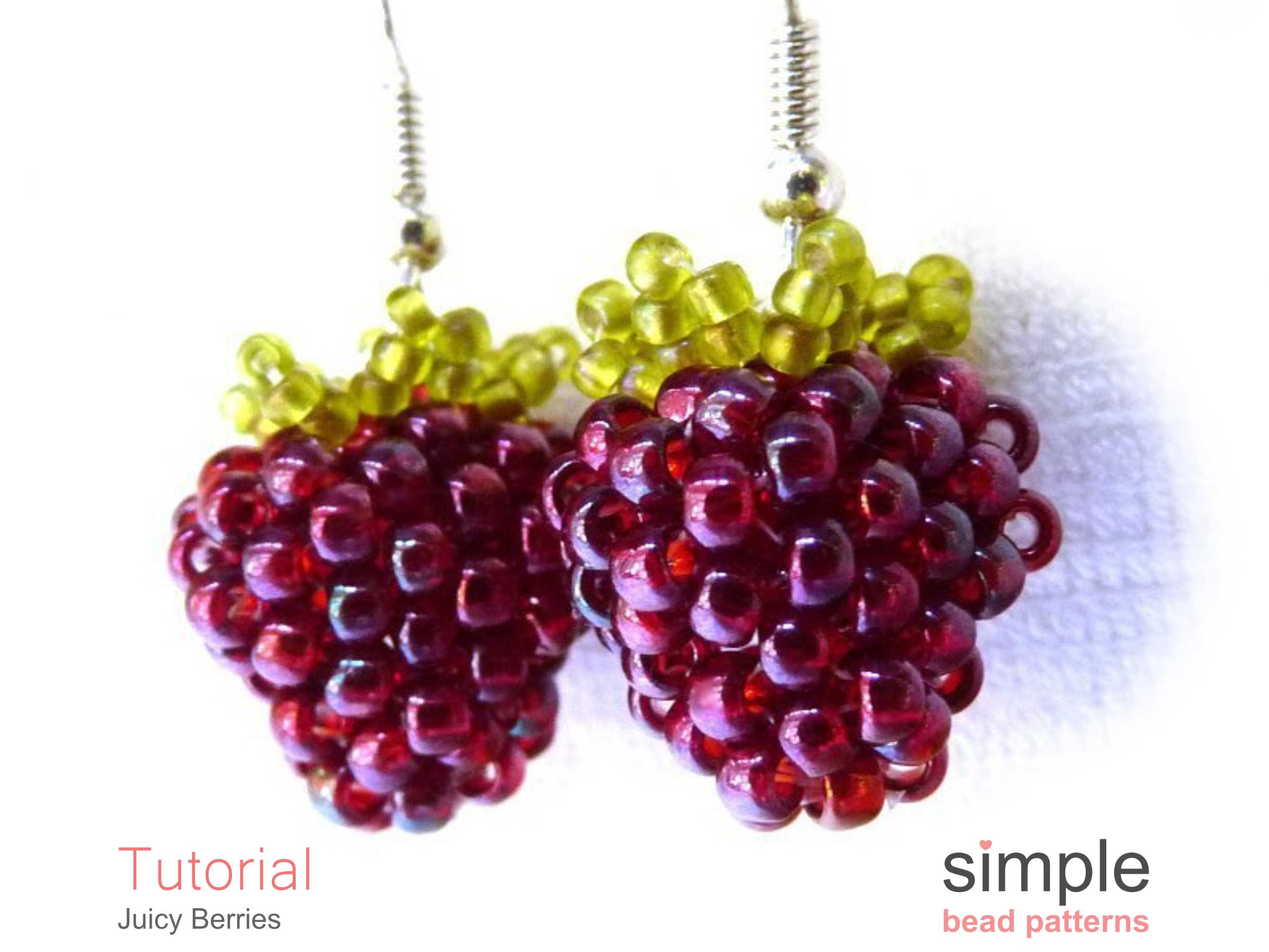 Juicy Berry Earrings Beading Pattern – Simple Bead Patterns