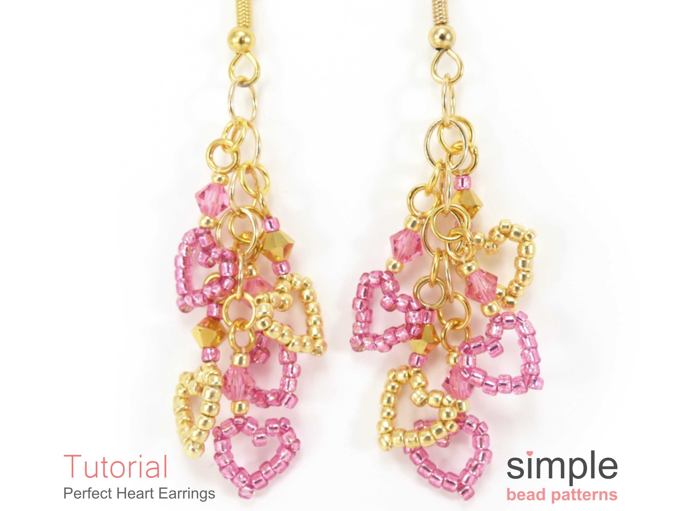 Perfect Heart Earrings Beading Pattern – Simple Bead Patterns